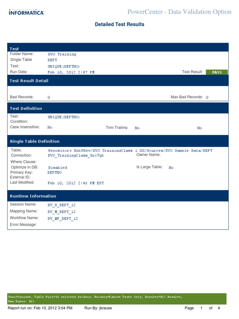 DVO Training Class Example Report | PDF | Information Retrieval | Data ...