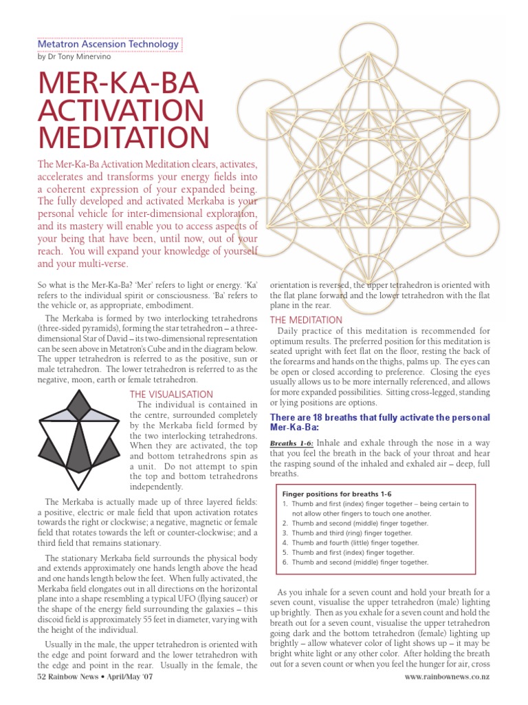 Mer Ka Ba Activation | PDF | Finger | Breathing