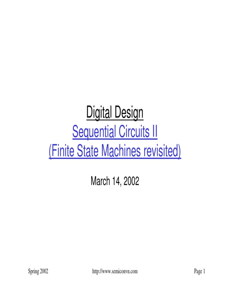 Sequential Circuits II Document | PDF | Theoretical Computer Science ...