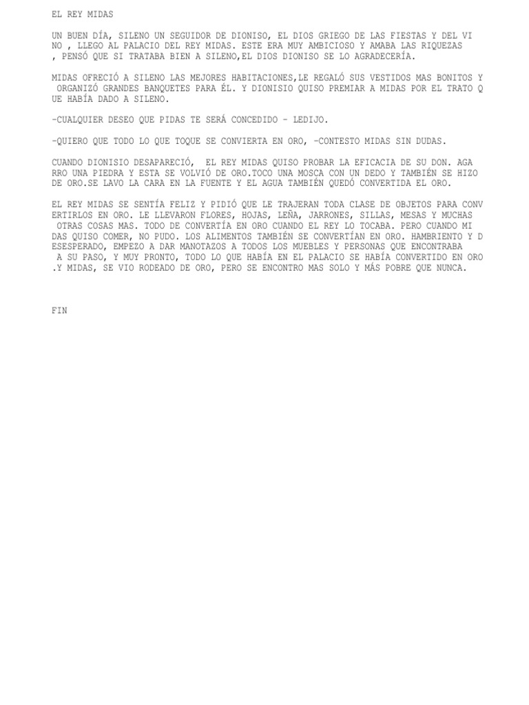 Rey Midas | PDF | Religión y espiritualidad