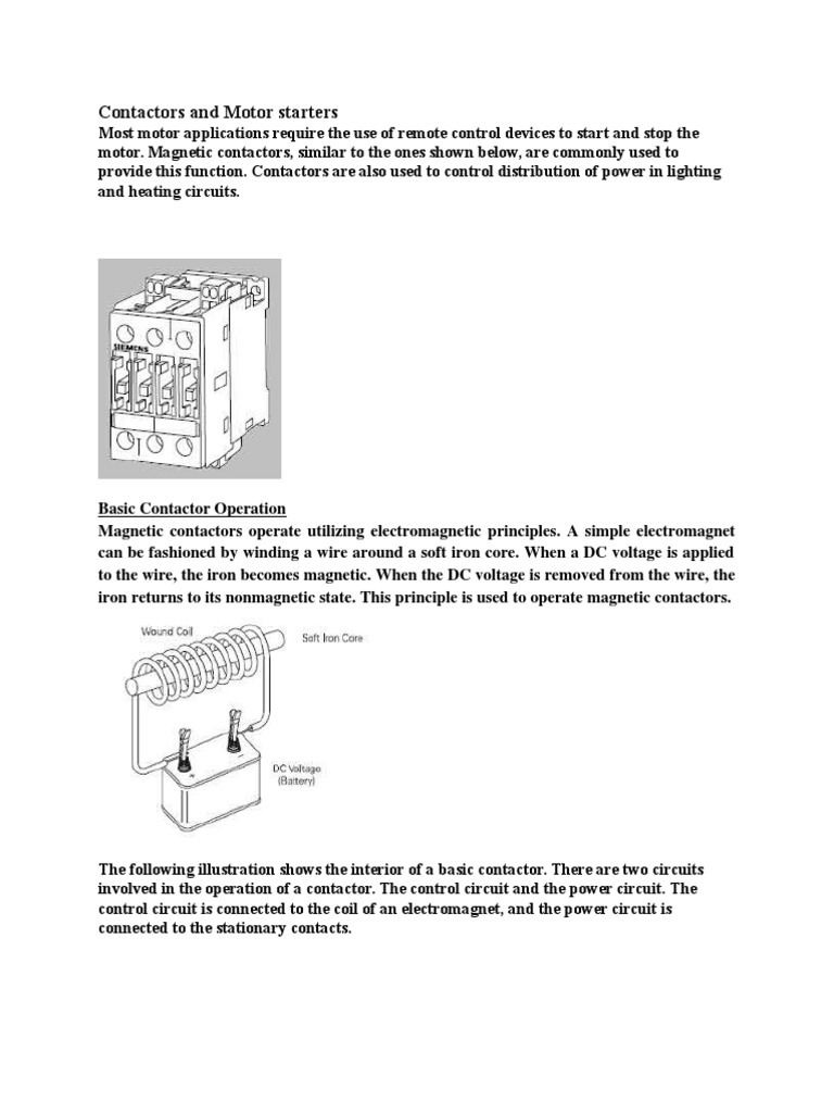 Contactors and Motor Starters | PDF | Relay | Inductor