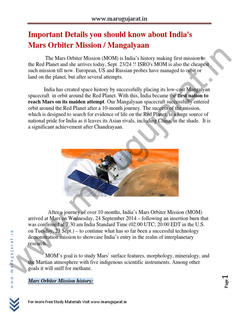 Mangal Yan | PDF | Orbital Maneuver | Mars