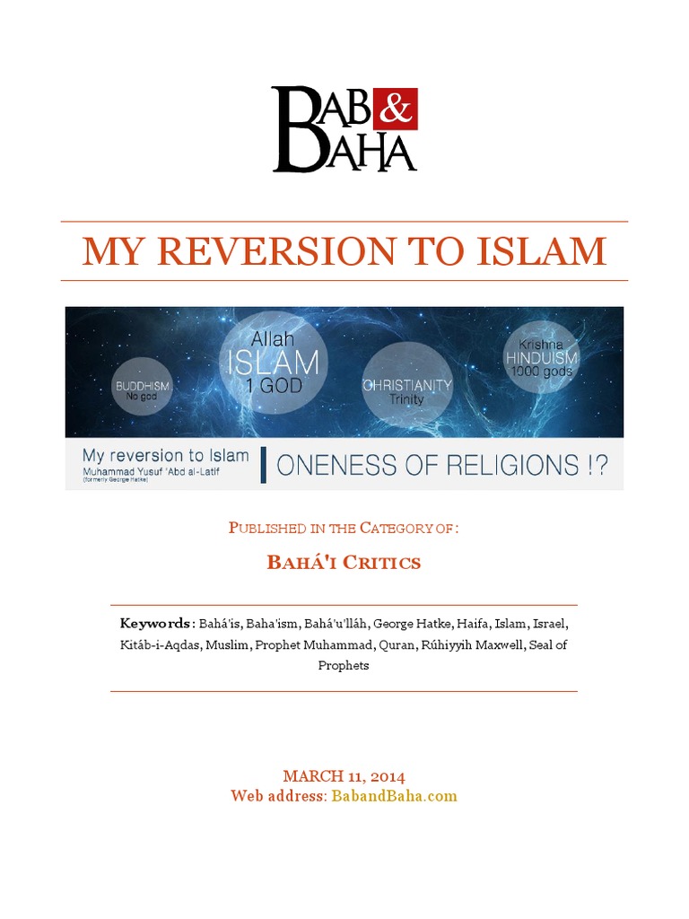 My Reversion To Islam | PDF | Bahá'í Faith | Bible