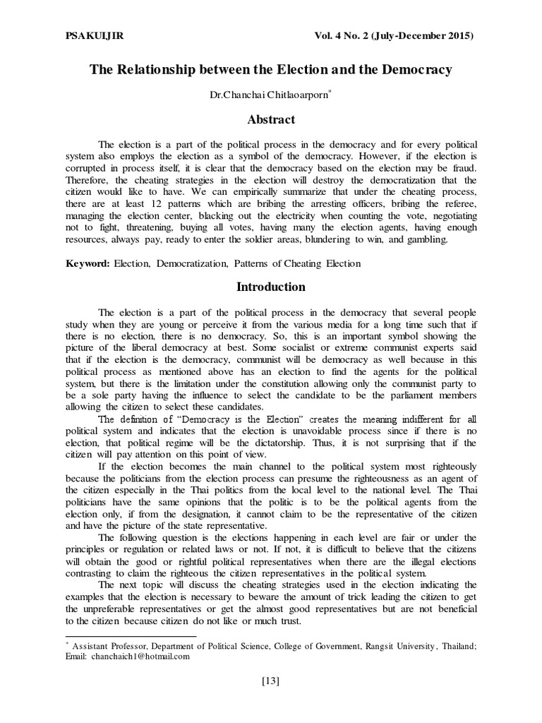 Election Cheating Strategies in Democracy | PDF | Elections | Electoral ...