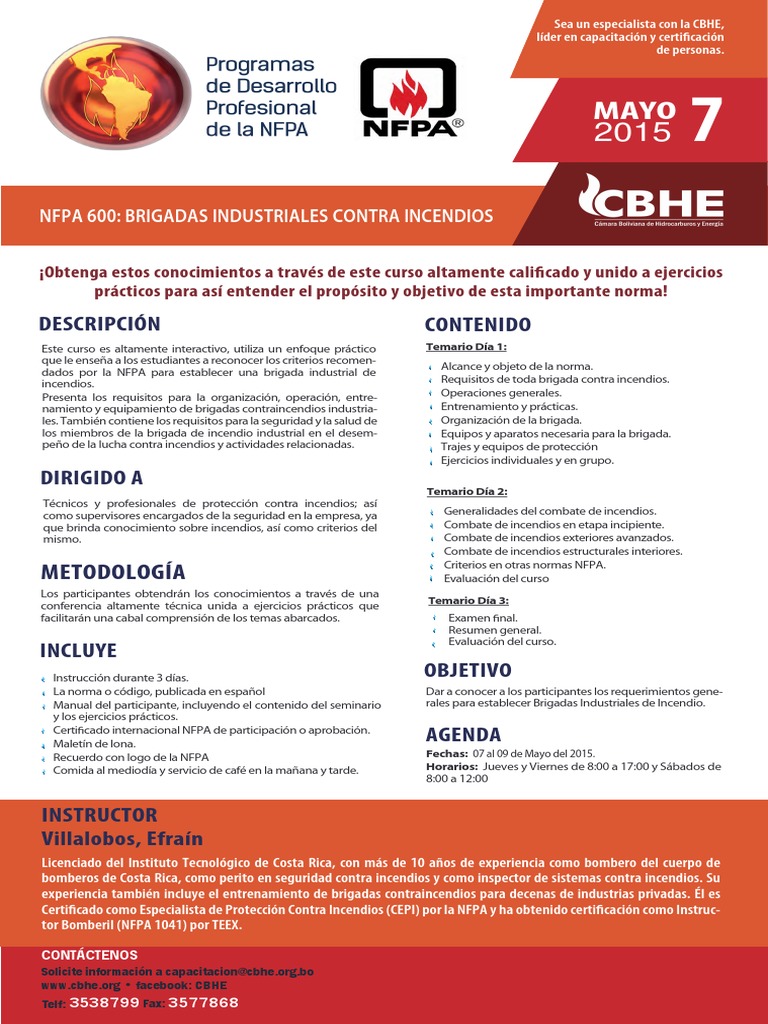 Curso Brigadas Industriales NFPA 600 | PDF | Science | Ciencia (general)