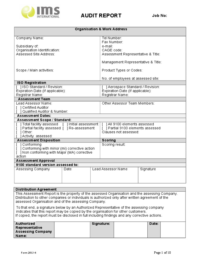 AS 9100 surveillance Audit Report.doc | Quality Management System | Audit