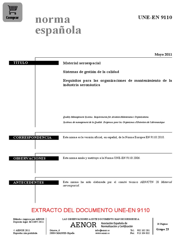 Indice En9110 | PDF | Organización internacional para la ...