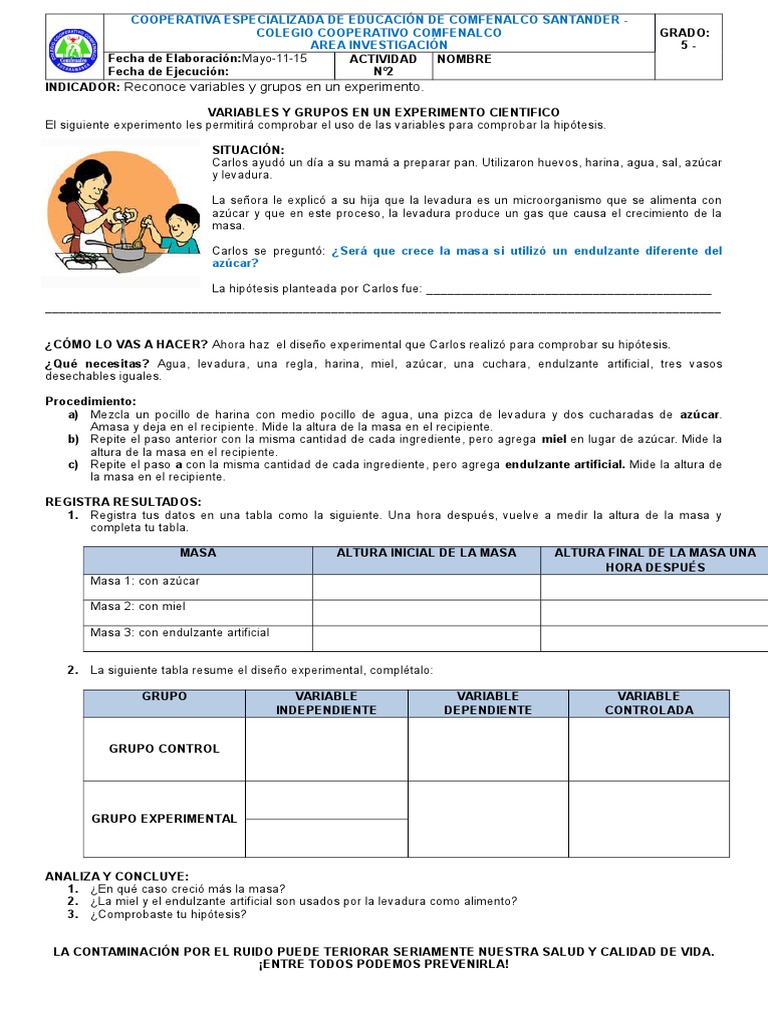 Variables en Experimentos Científicos | PDF