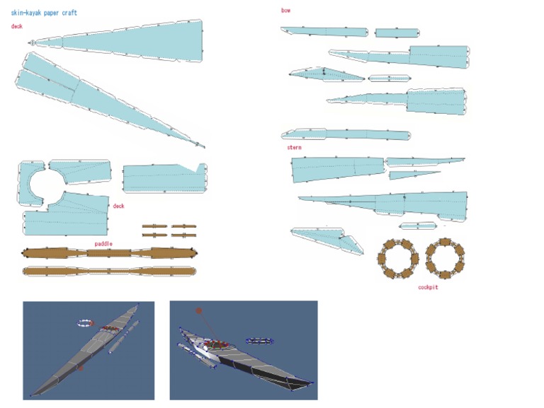 Skin-Kayak Paper Craft: Bow Deck | PDF | Home & Garden