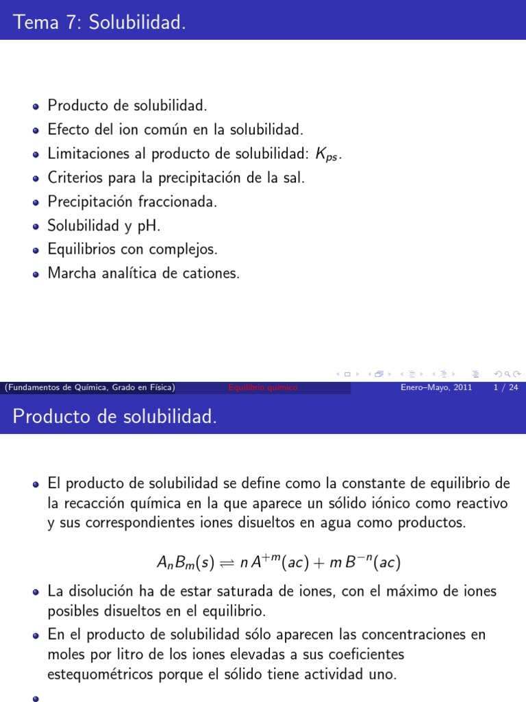 Solubilidad | PDF | Solubilidad | Equilibrio químico