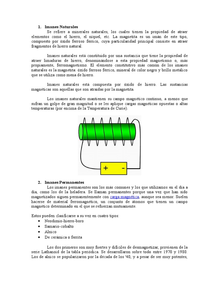 Imanes Naturales: Propiedades y Ejemplos | PDF | Imán | Magnetismo