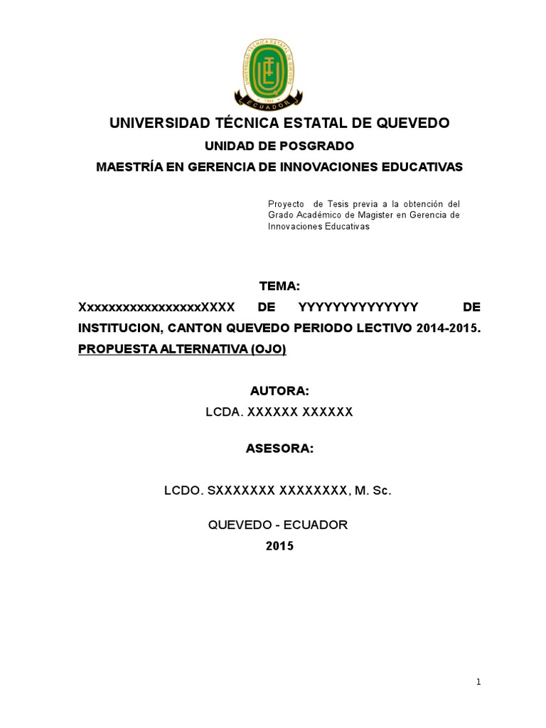 Caratula Uteq Pdf