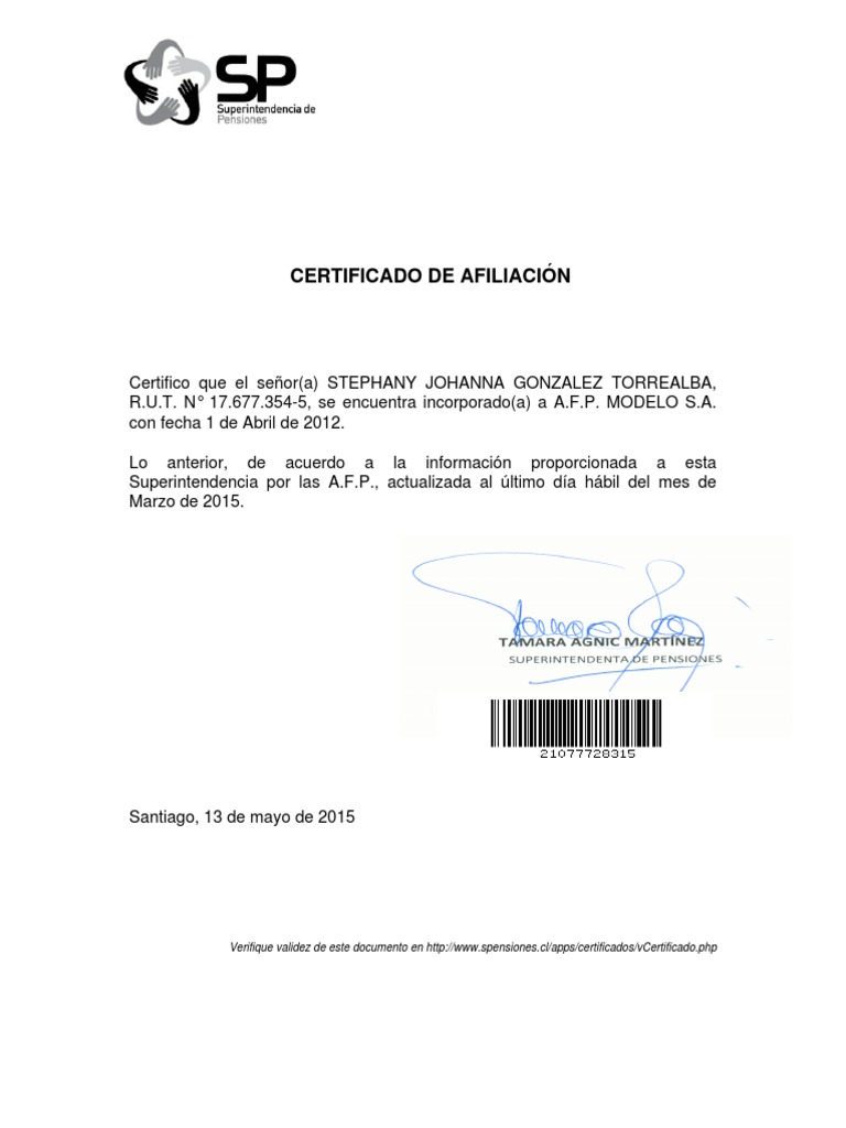 Certificado Afp | PDF