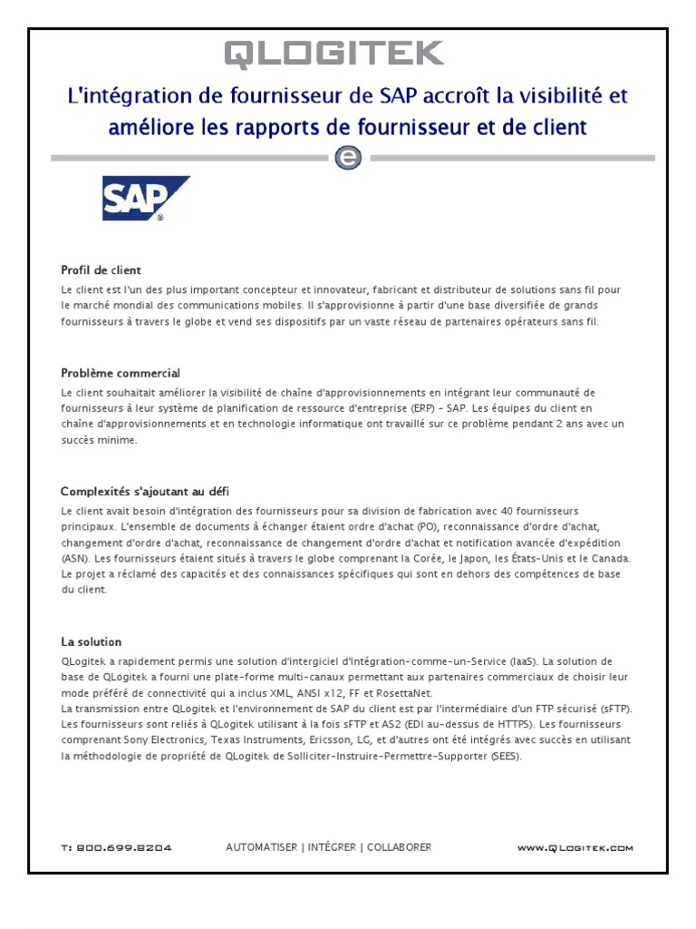 IaaS SAP Case Study French | PDF | Cloud computing | Business