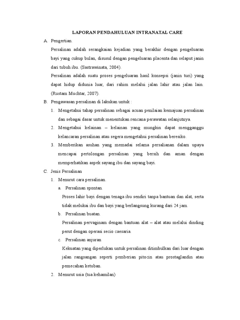 Intranatal Care | PDF