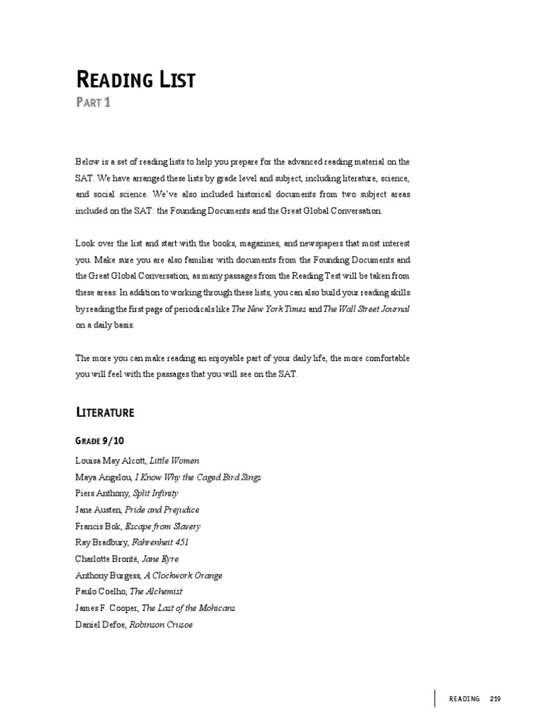 New SAT Reading List | PDF | James Madison | Liberty
