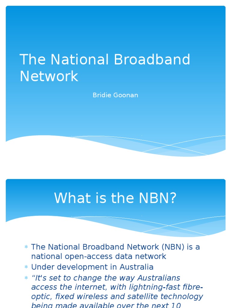 National Broadband Network Overview | PDF