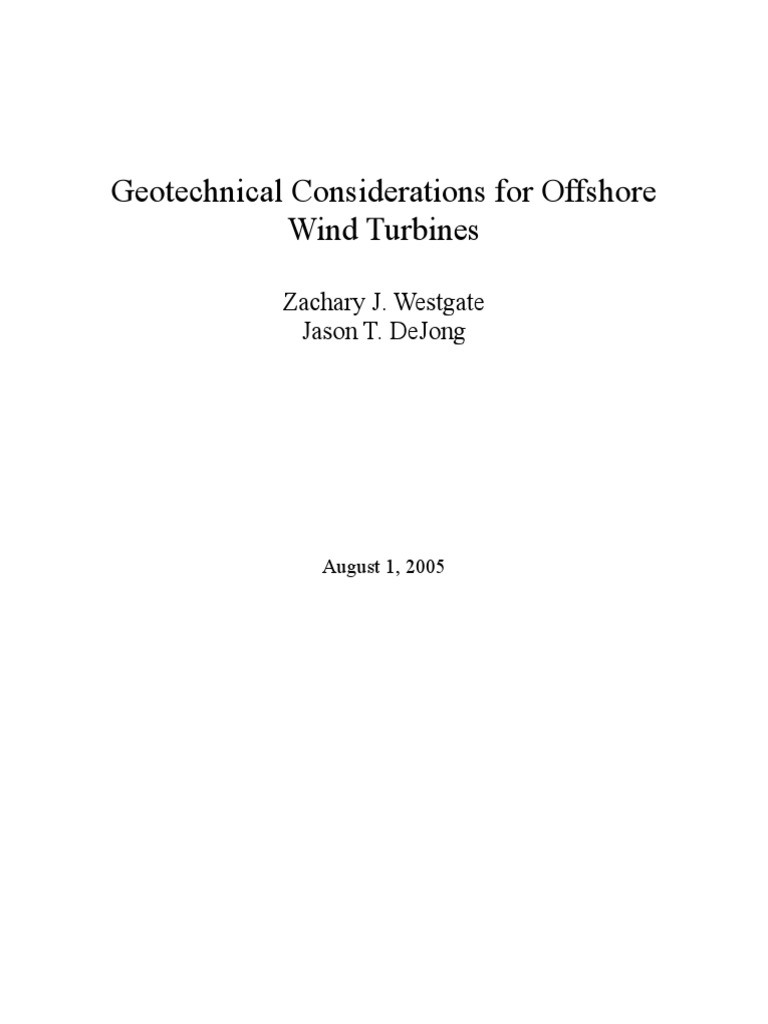 Geotechnical Considerations For Offshore WTG-MTC-OWC (Marked) PDF | PDF ...