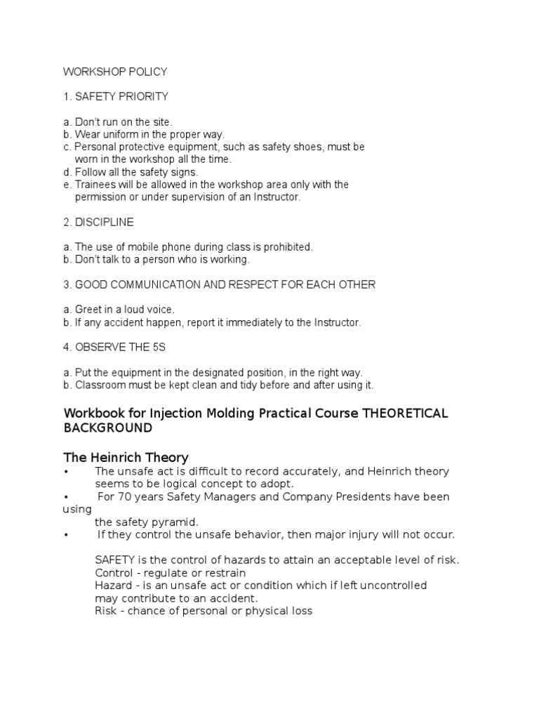 Discuss Basic Injection Moulding Machine Safety | PDF | Safety ...