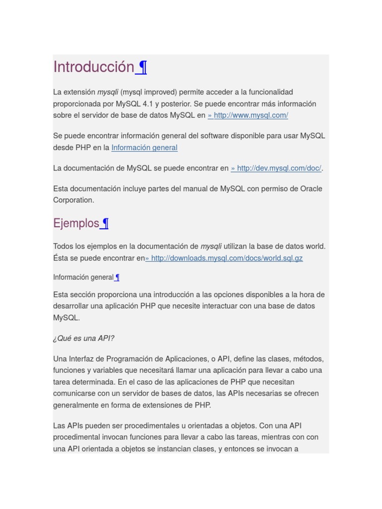 Manual MySQLi | PDF | Php | Mi sql