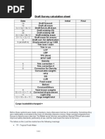 General Draft Survey - Excel Format | PDF | Technology & Engineering