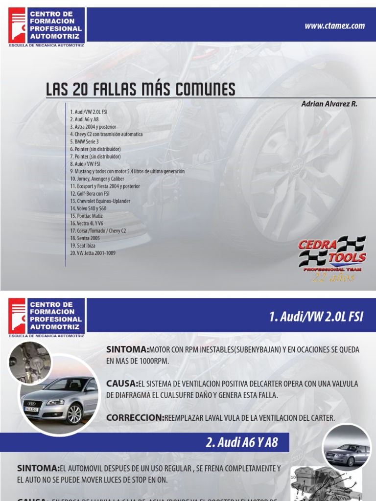 Fallas Mas Comunes | PDF | Vehículos con tracción delantera | Vehículo ...