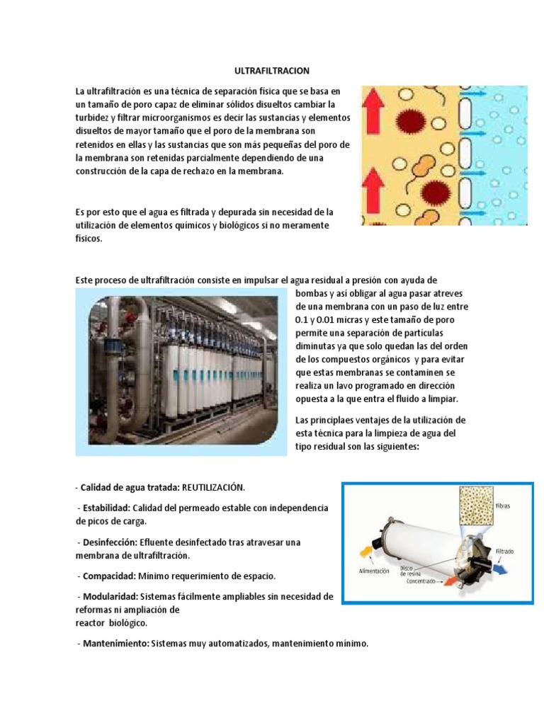 Ventajas de la Ultrafiltración en Agua | PDF | Tratamiento de aguas ...