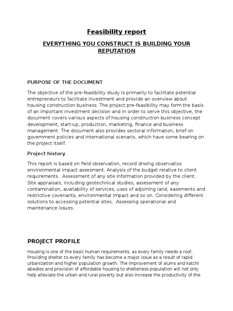 Feasibility Report | PDF | Feasibility Study | Business Process