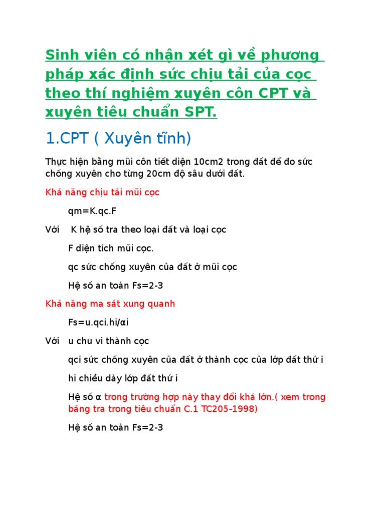 CPT SPT | PDF
