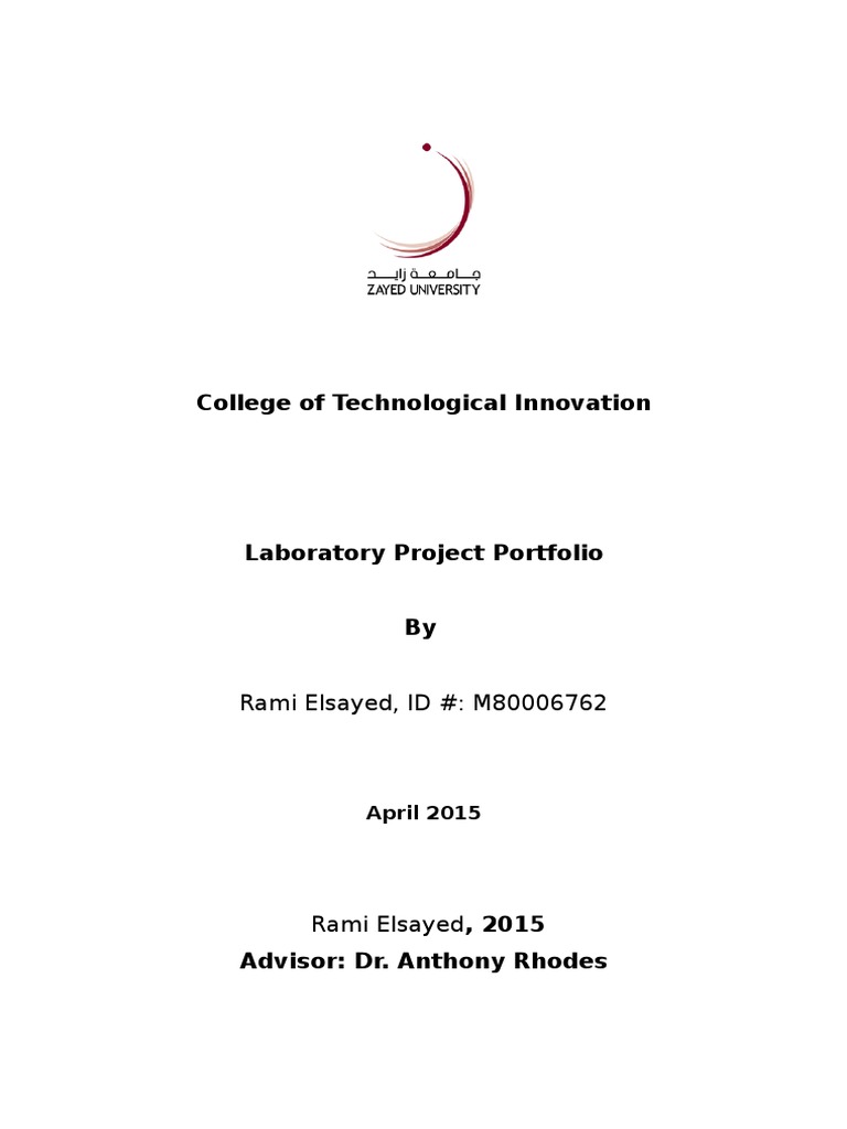 Laboratory Project Portfolio by Rami Elsayed | PDF | Http Cookie | Usb ...