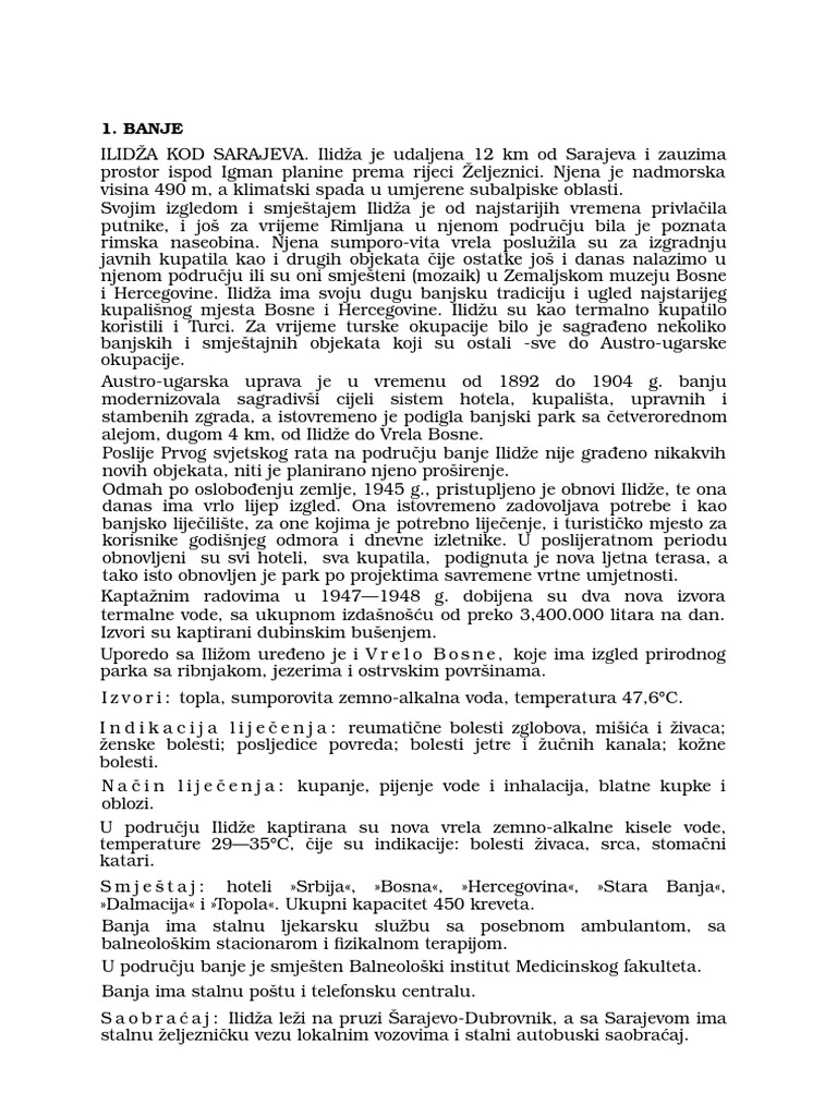 Historija Banjskog Turizma | PDF