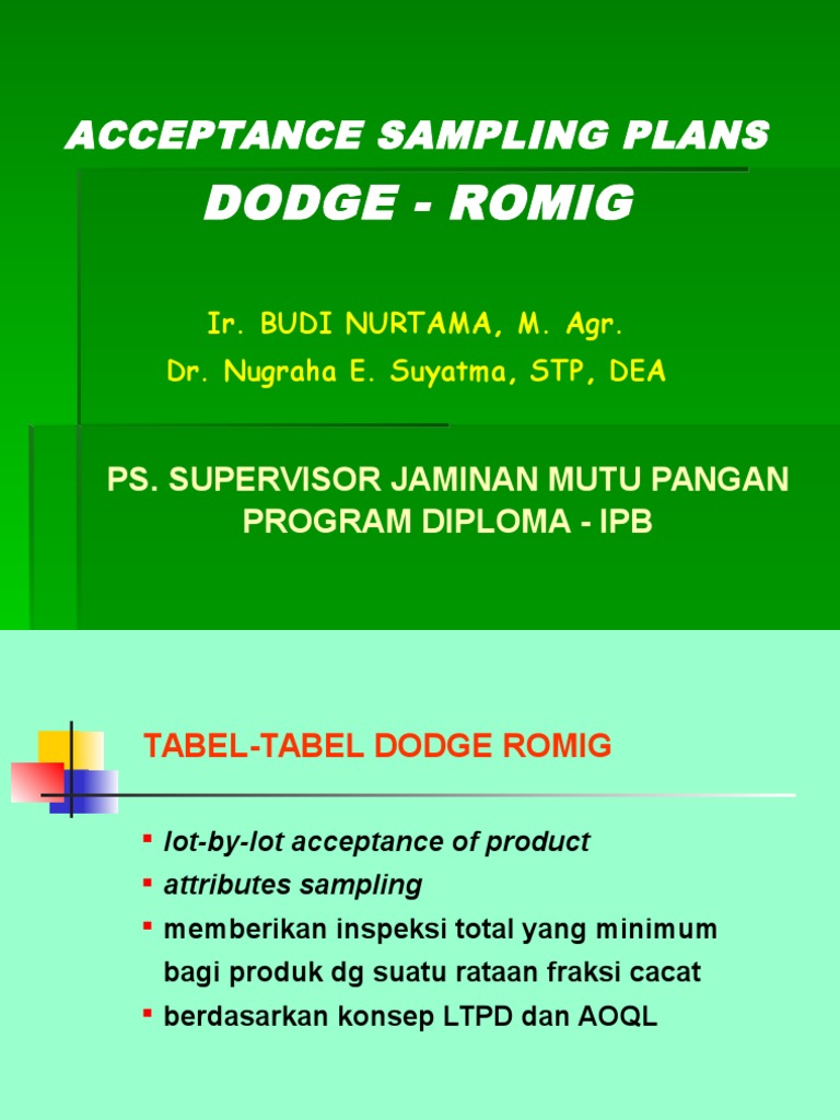 04 KuliahResponsi ASP2-DODGE ROMIG | PDF