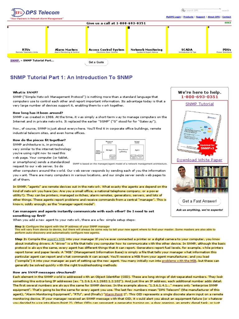 SNMP Tutorial Part 1 - The MIB, The Manager, The Agents... | Download ...