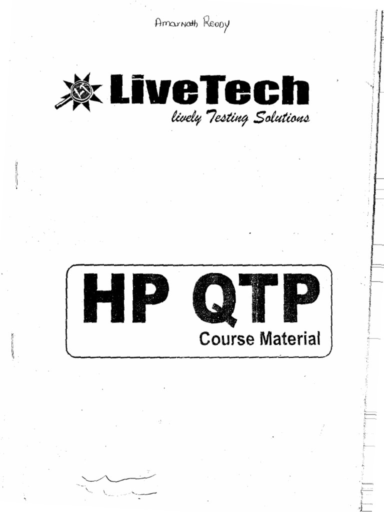 HP QTP Live Tech | PDF | Variable (Computer Science) | Scope (Computer ...