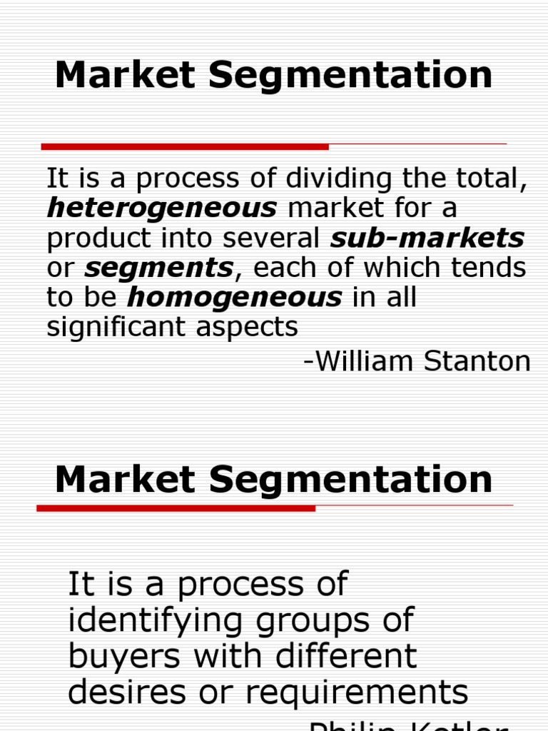 Understanding Market Segmentation Strategies | PDF