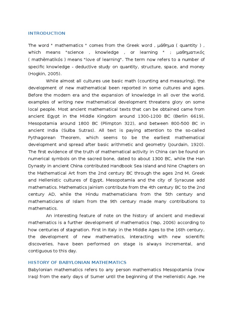 Babylonian Mathematics and Its Legacy | PDF | Teaching Mathematics ...