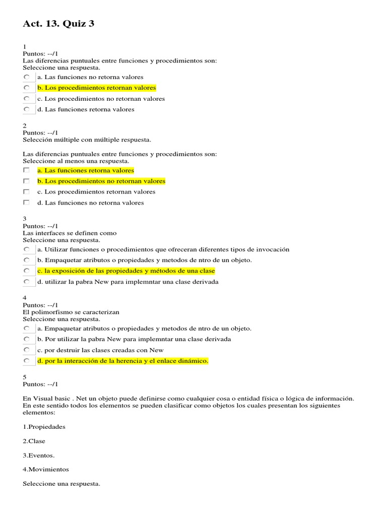 Act 13 Quiz 3 Visual Basic Avanzado | PDF | Razón | Proposición