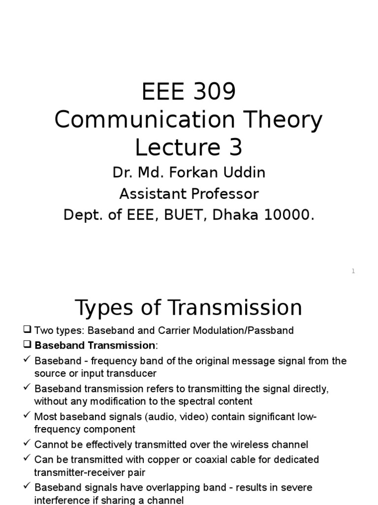 Forkan EEE 309 3-1 | PDF | Modulation | Broadcast Engineering