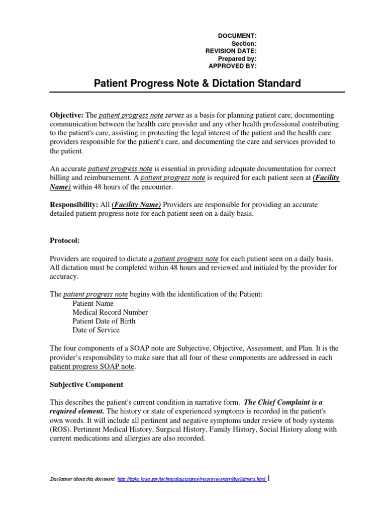 Patient Progress Note Protocol Medicine Health Care Free 30 day Trial Scribd