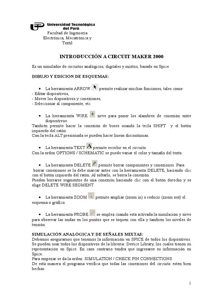 Introducción a Circuit Maker 2000 | PDF | Point and Click | especia