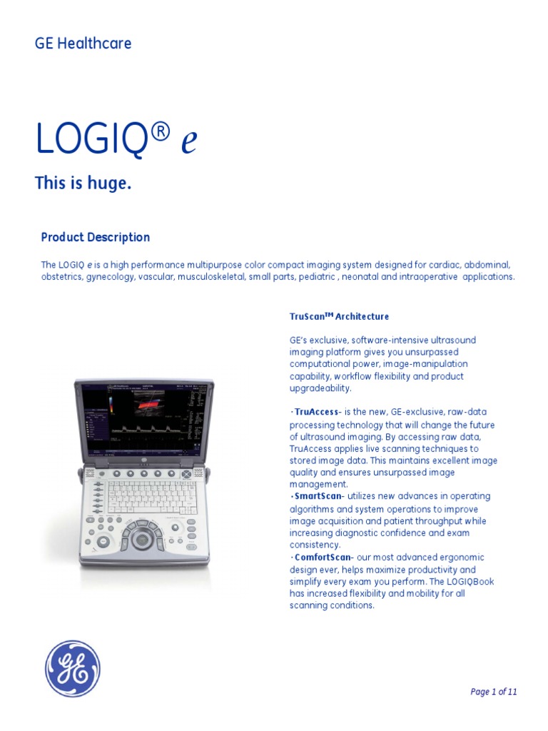 LOGIQ e Data Sheet V3 | PDF | Heart Valve | Ventricle (Heart)