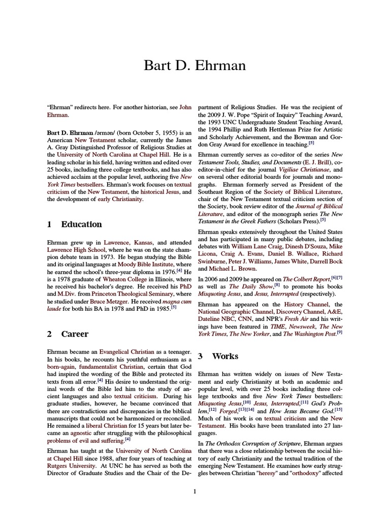 Bart D. Ehrman.pdf | Ancient Christianity | Religious Texts