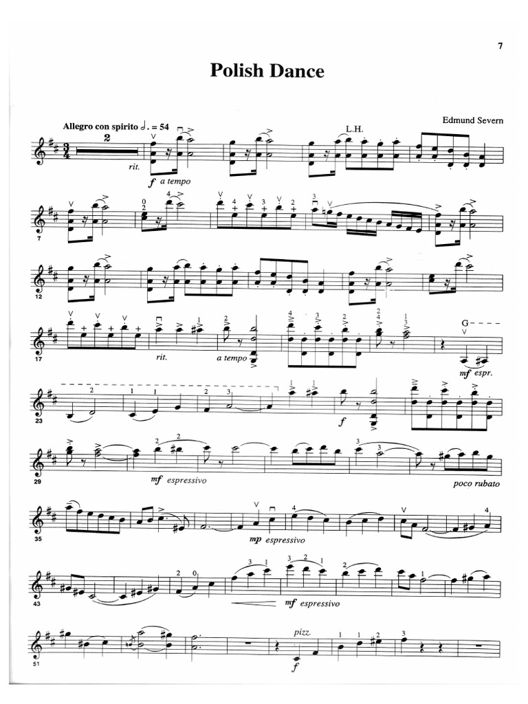 Polish Dance - Edmund Severn - Violin Part | PDF