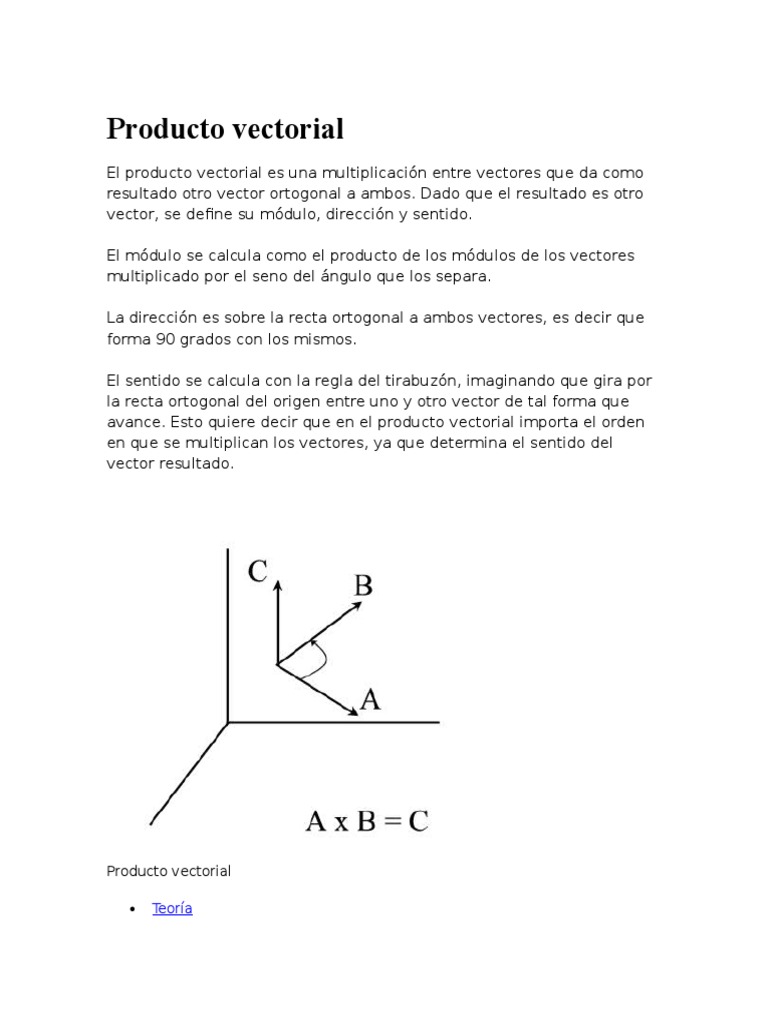 Producto Vectorial