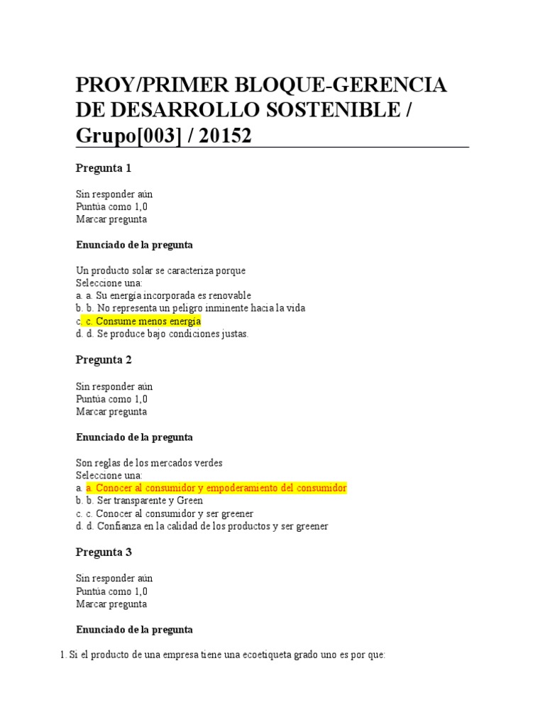 Examen Final Gerencia de Desarrollo Sostenible | PDF | Producto ... Examen Final Gerencia de Desarrollo Sostenible | PDF | Producto ...