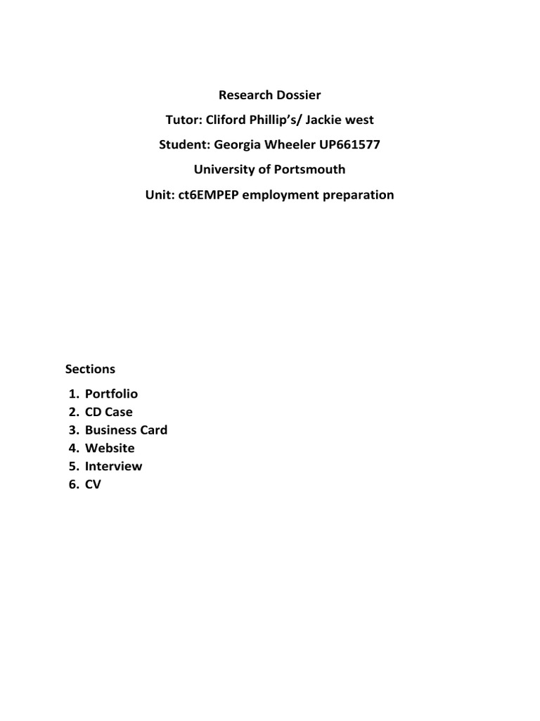 Research Dossier | PDF | Page Layout | Color