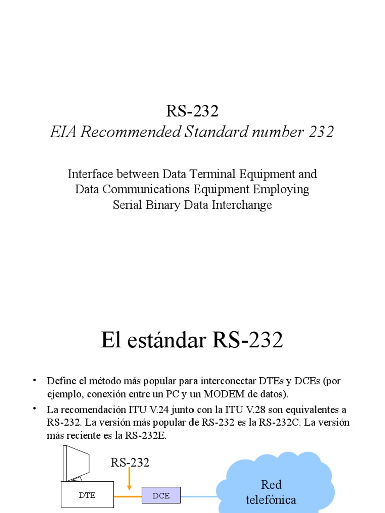 Protocolo rs232 | PDF | Transmisión de datos | Tecnología de medios