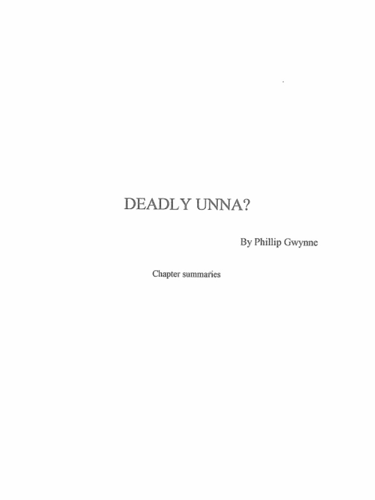 Deadly Unna Chapter Summaries | PDF
