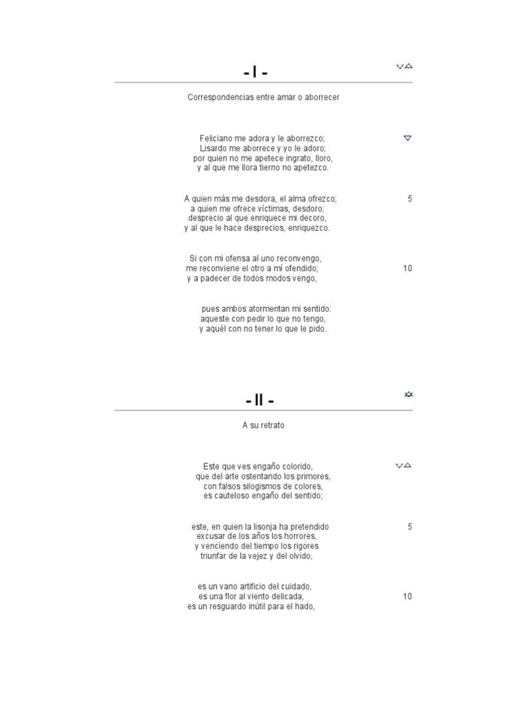 Sonetos de Sor Juana Ines de La Cruz | PDF | Amor Sonetos de Sor Juana Ines de La Cruz | PDF | Amor