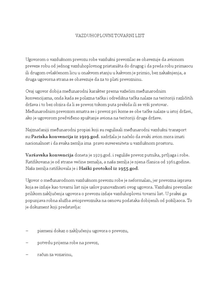 Vazduhoplovni Tovarni List.. | PDF